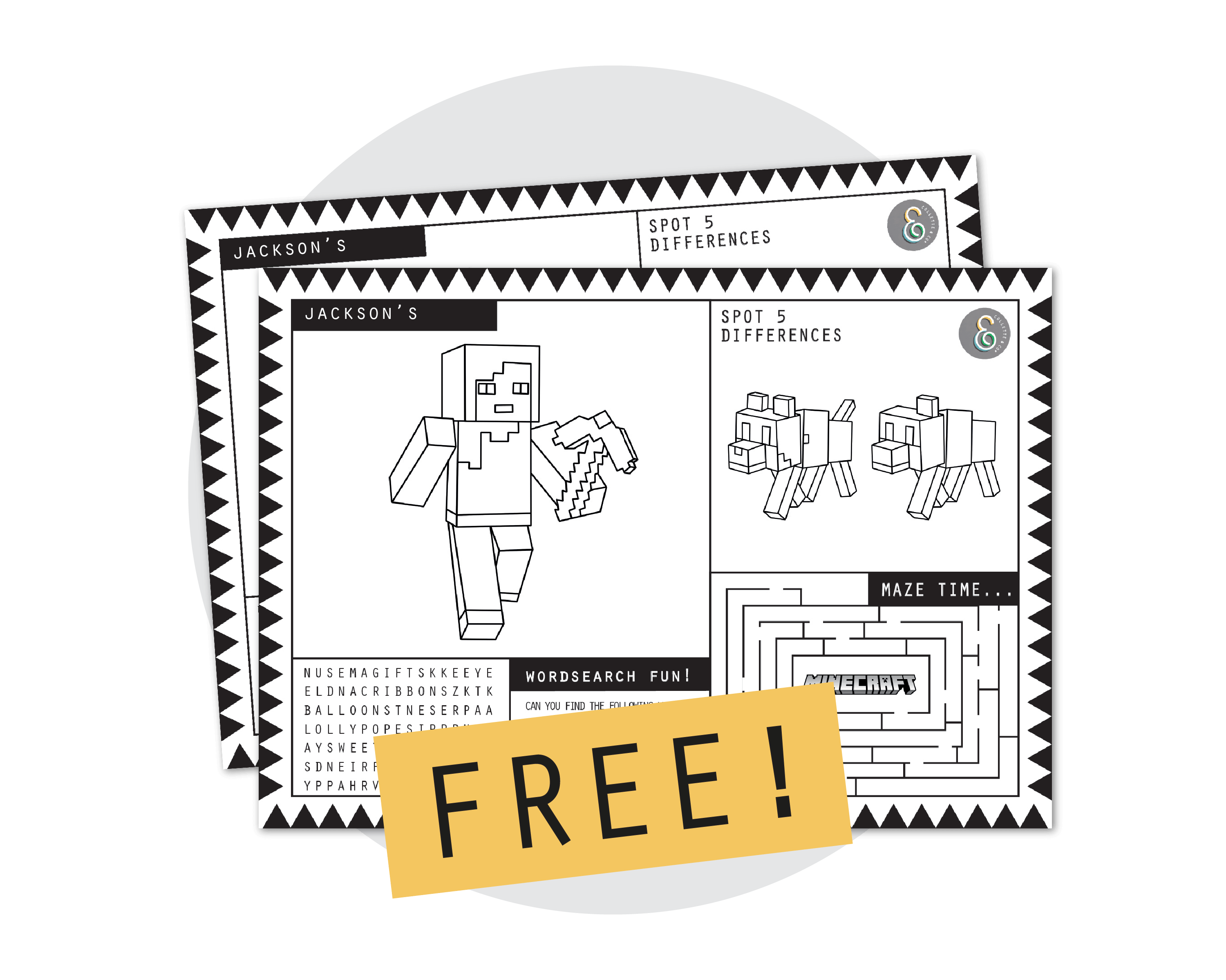 FREE Minecraft Party Printable Activities
