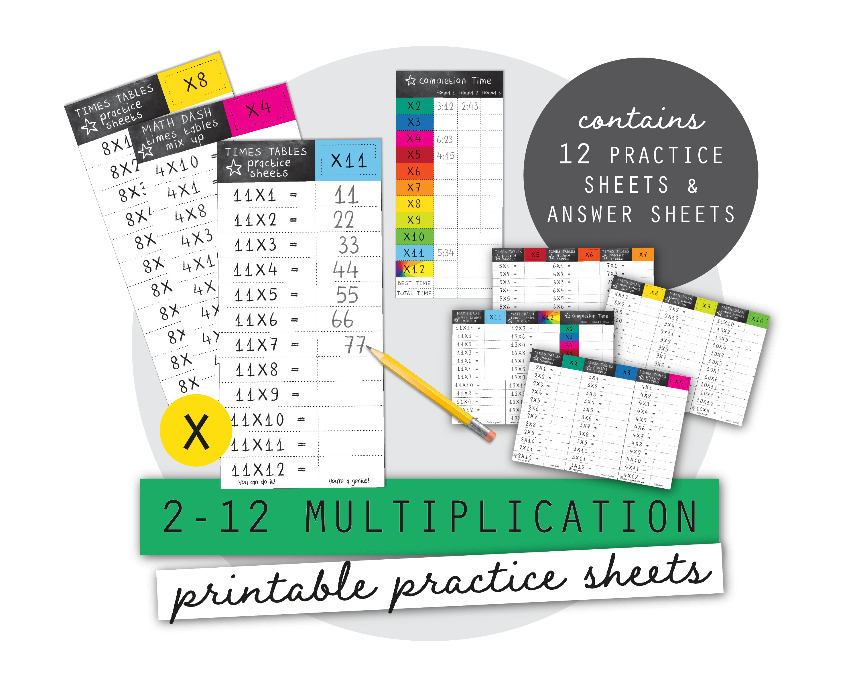 Multiplication Printable Practice Sheets