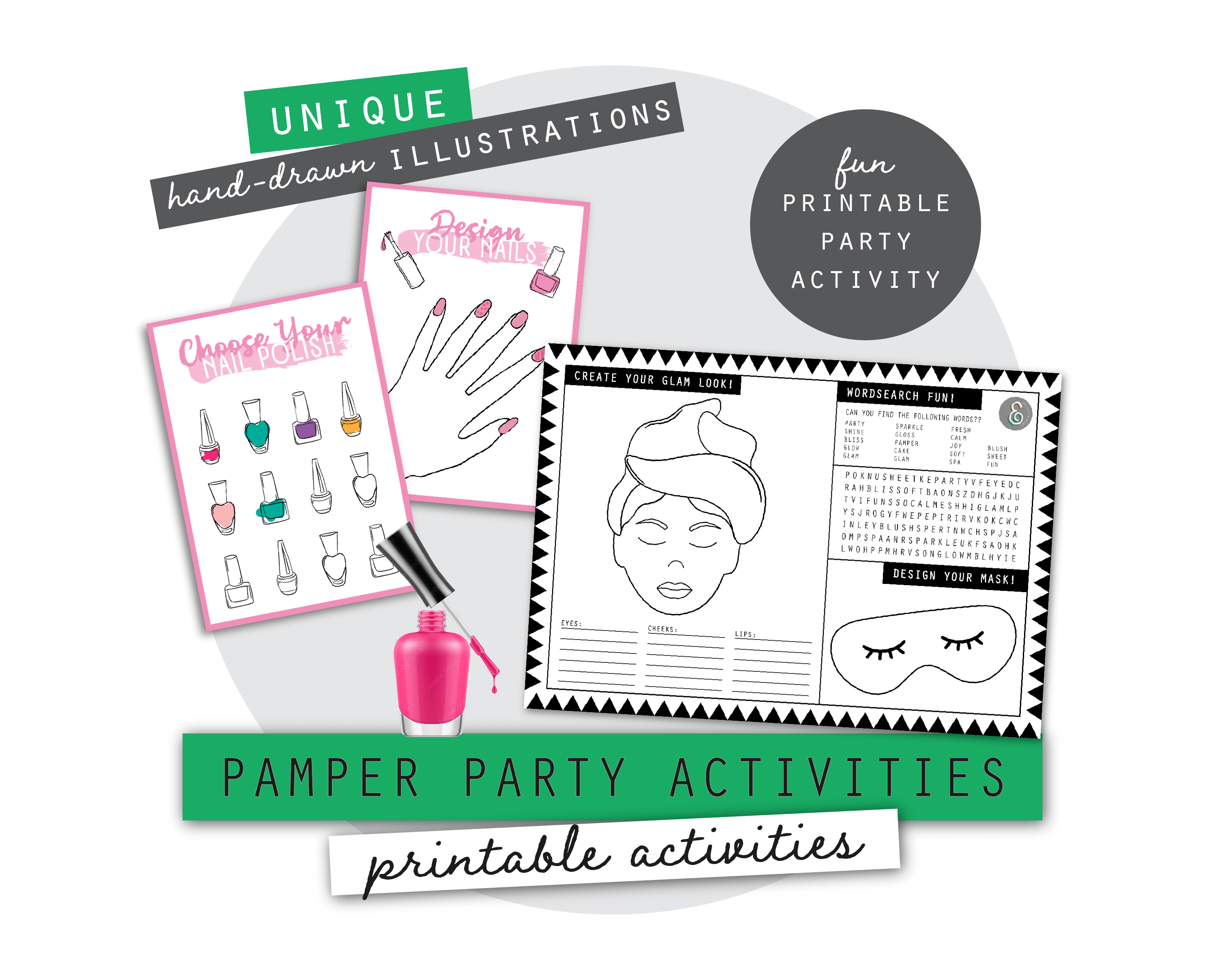 Pamper Party Printable Activities