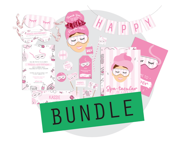Printable Pamper Party Theme
