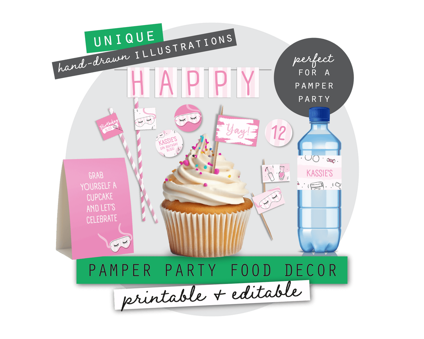Printable Pamper Party Theme