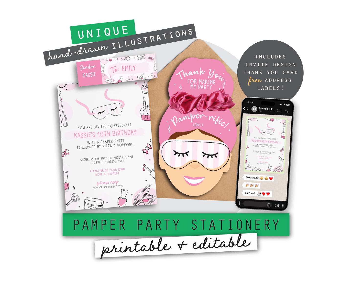 Printable Pamper Party Theme