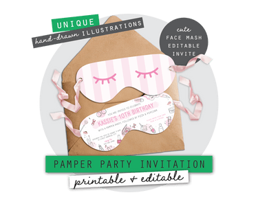 Printable Pamper Party Theme