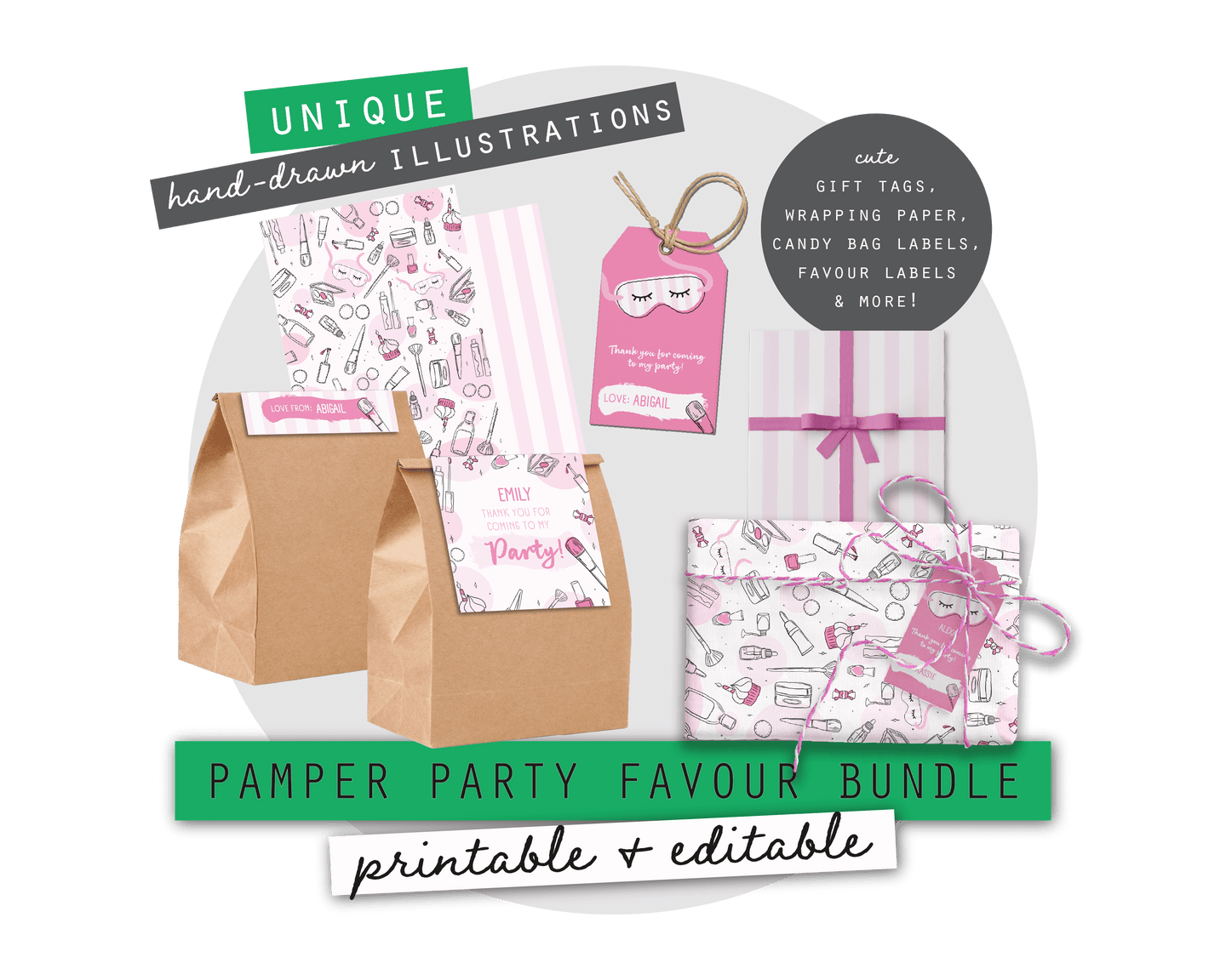Printable Pamper Party Theme